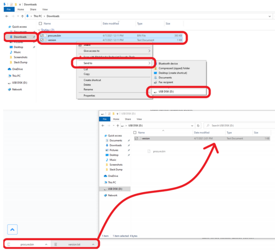 ProCure 1 Manual Software Update